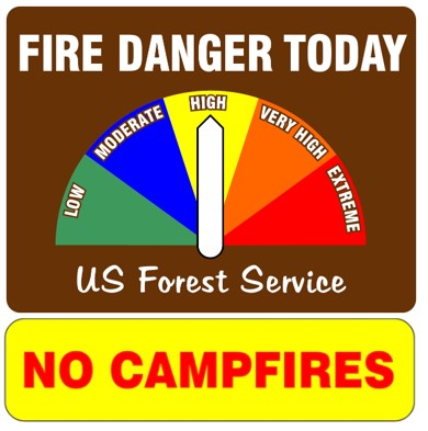 Magnetic Fire Danger Today Sign | Fire Danger Sign | Smokey Zone ...