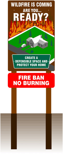 Defensible Space HOA Fire Danger Sign Smokey Zone – SmokeyZone