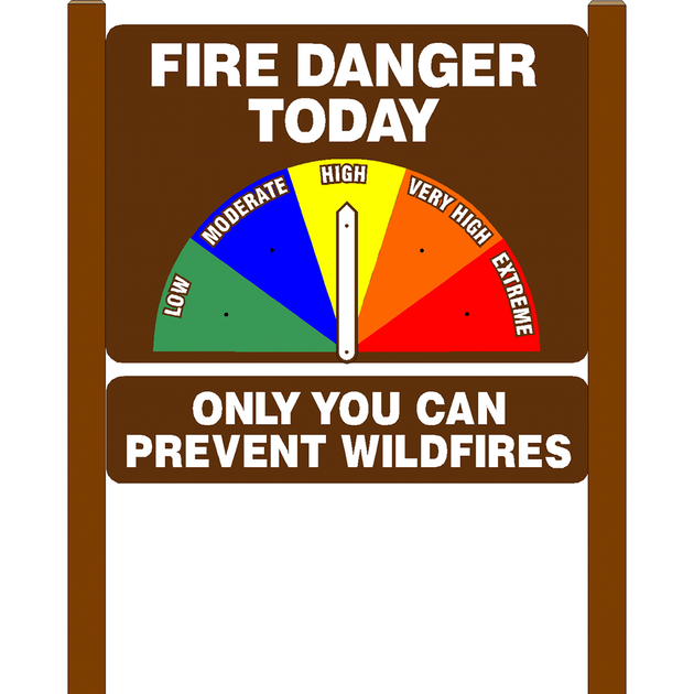 Two Sided Fire Danger Sign | Smokey Zone – SmokeyZone