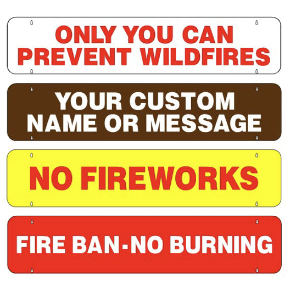 Two Sided Fire Danger Rider Sign with Fire Prevention Message | Smokey ...