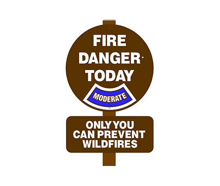 Round Fire Danger Today Sign w/Fire Danger Message | Smokey Zone ...