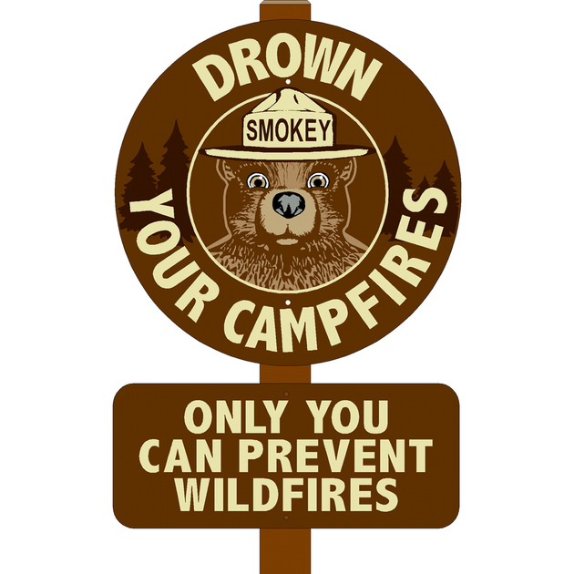Round Smokey Bear Message Sign | Fire Danger Signs | Smokey Zone ...